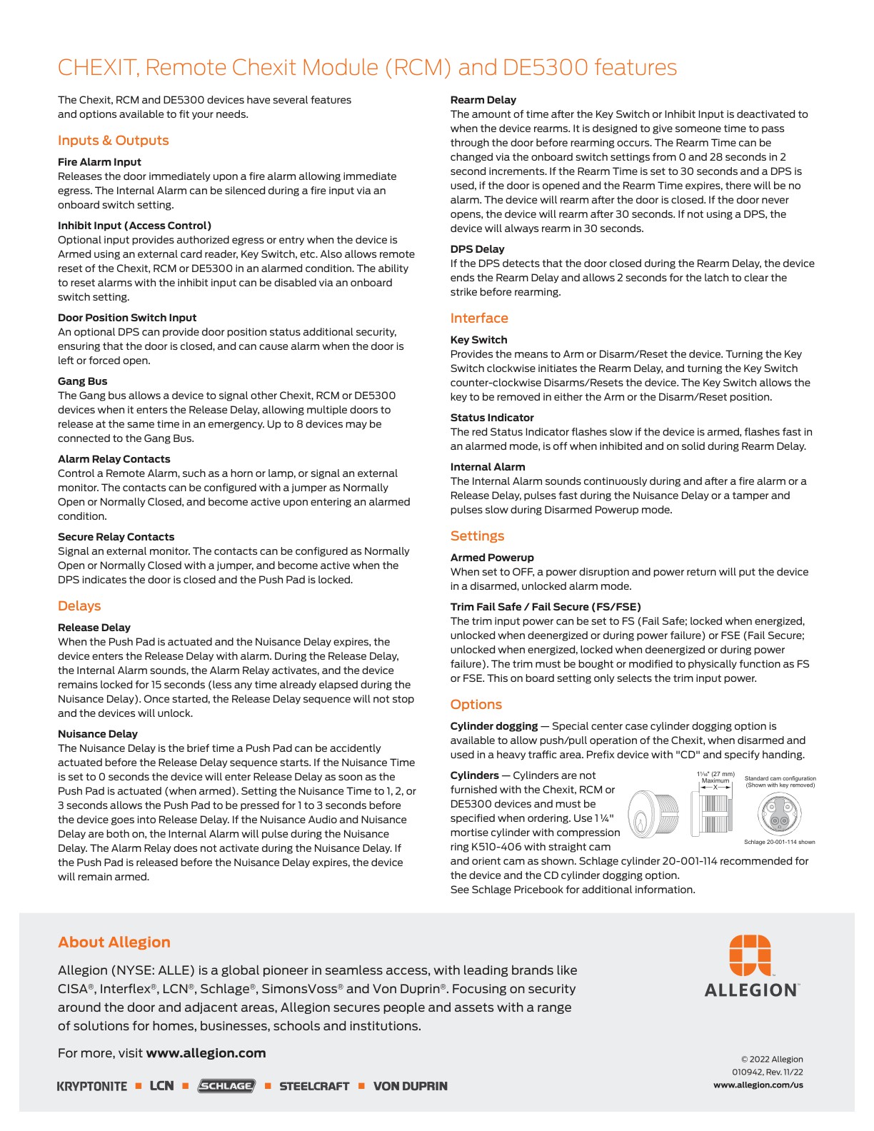Allegion EAC Catalog