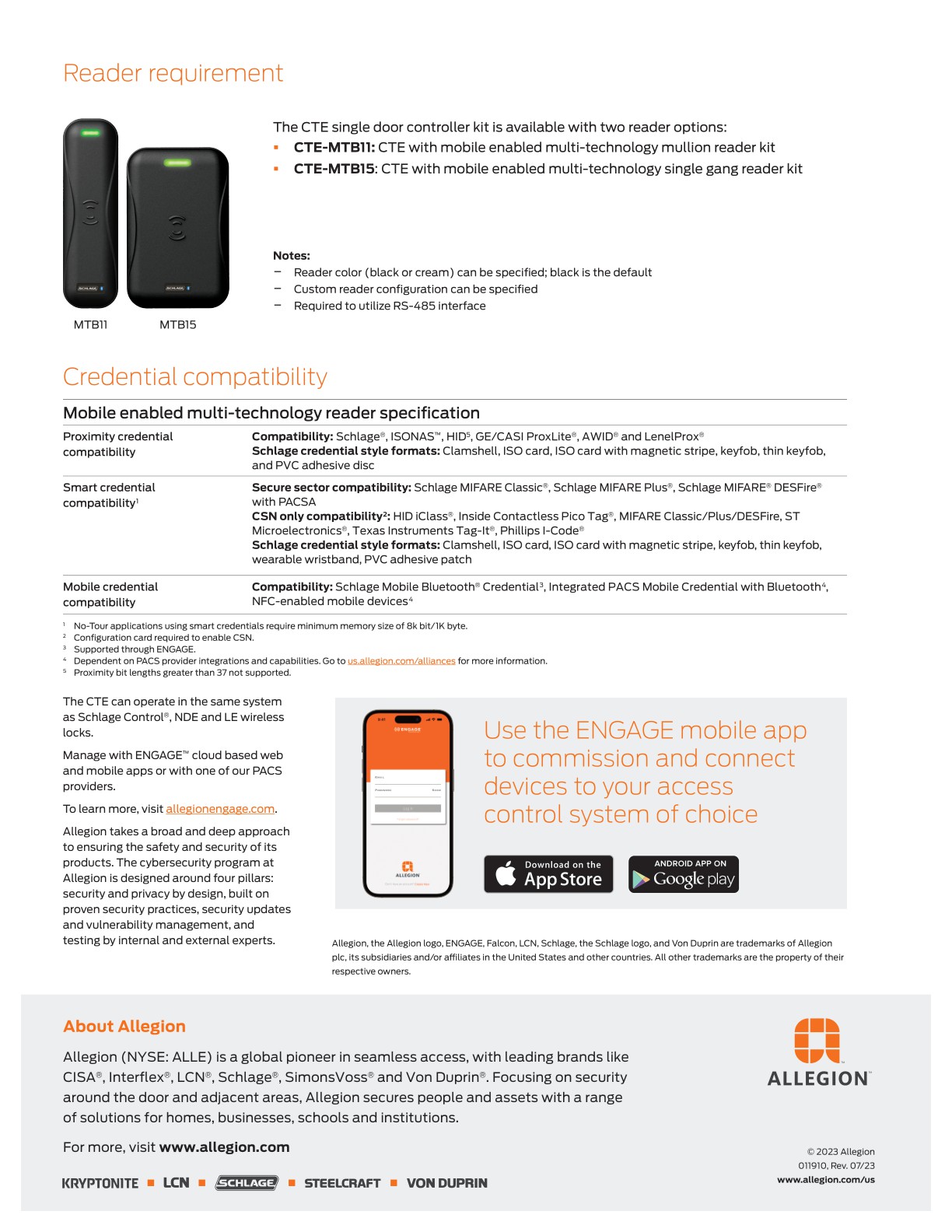 Allegion EAC Catalog