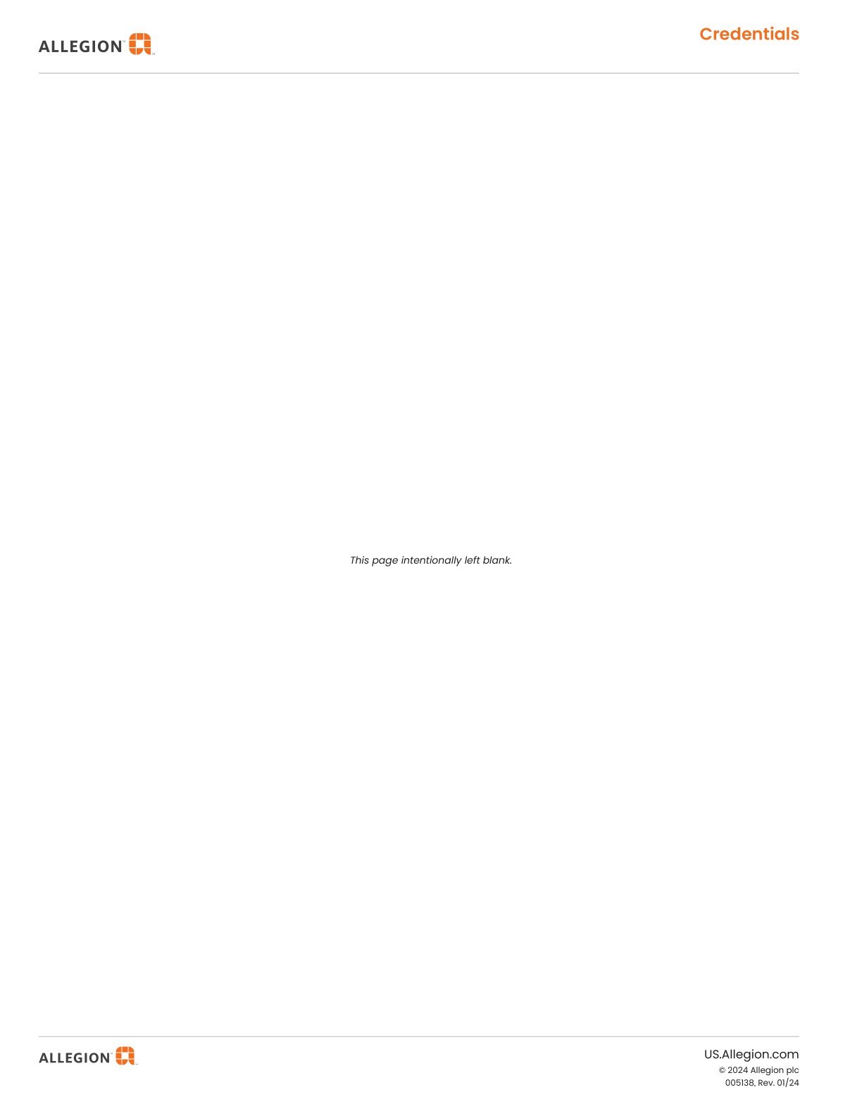 Allegion EAC Catalog