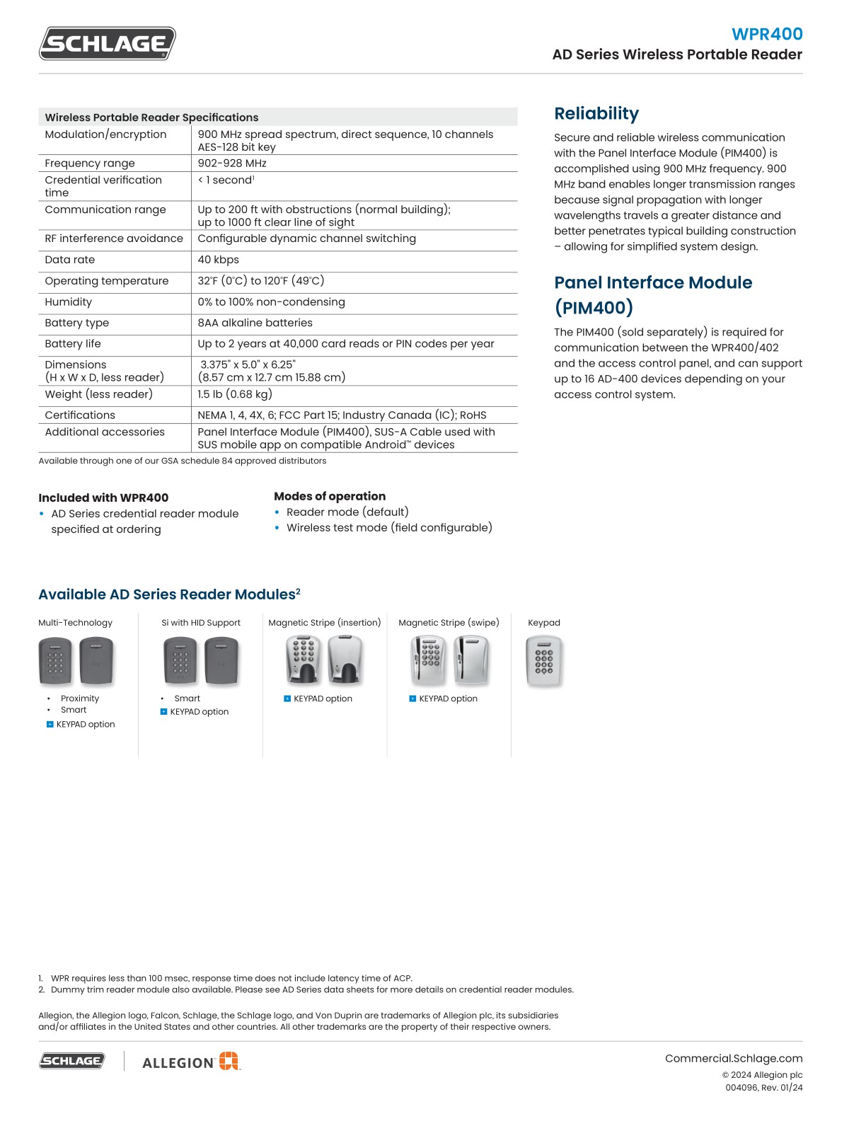 Allegion EAC Catalog