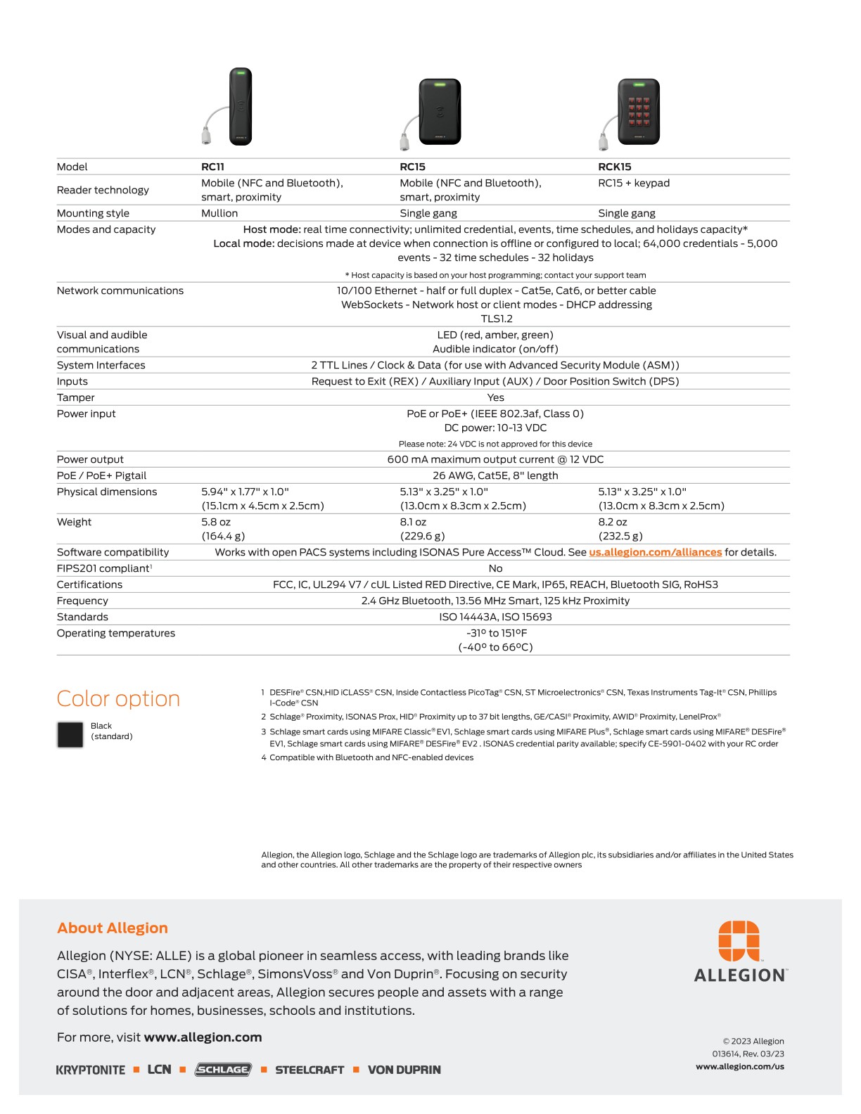 Allegion EAC Catalog