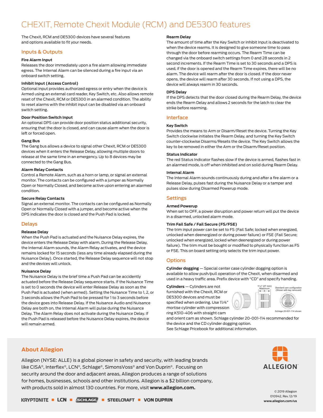 Allegion EAC Catalog