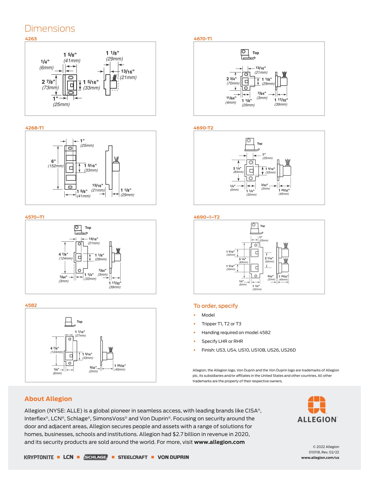 Allegion EAC Catalog