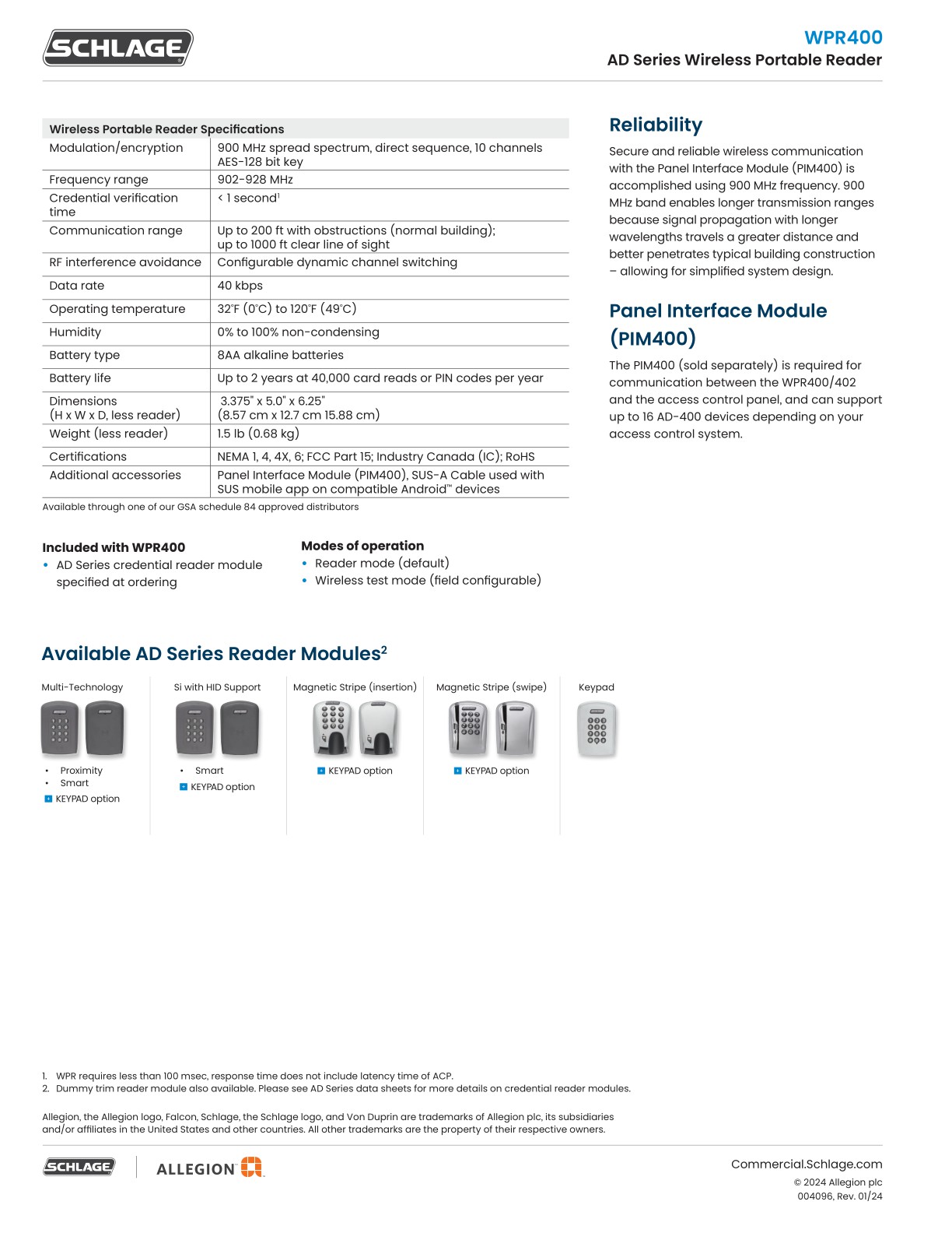 Allegion EAC Catalog