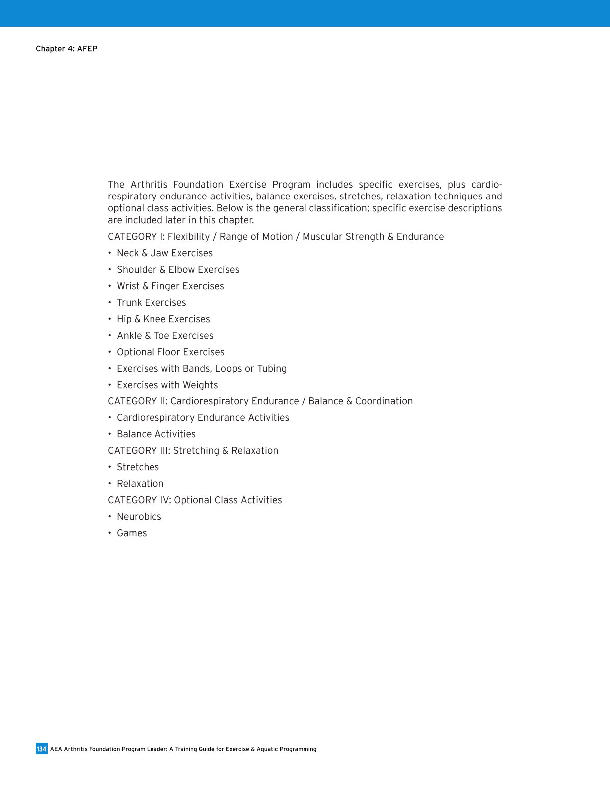 AEA Arthritis Foundation Program Leader: A Training Guide for Exercise ...