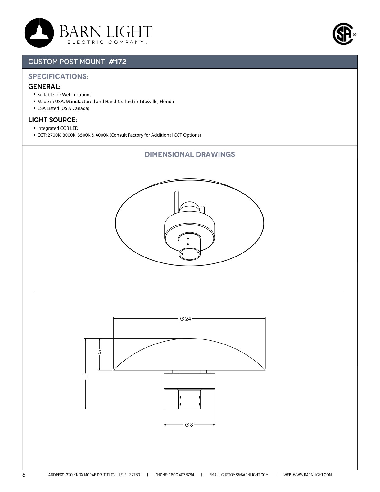Barn Light Electric Custom Post Mount Catalog - Rev 11.14.18