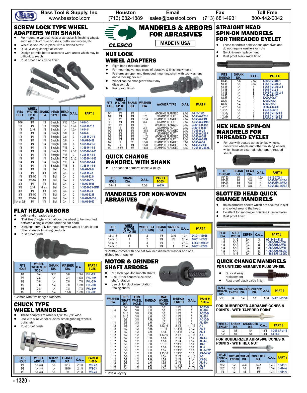 Bass Tool Catalog 2025