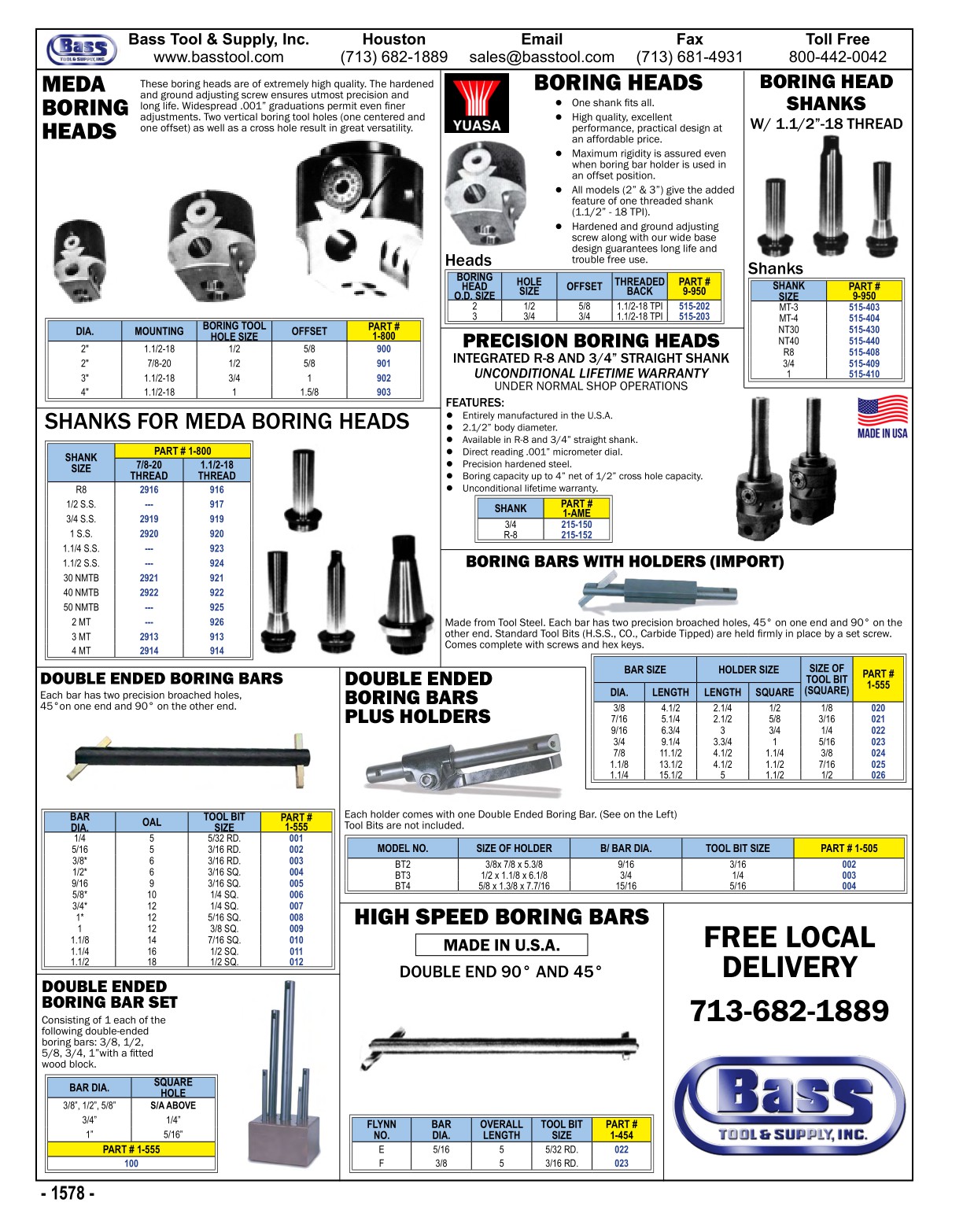 Bass Tool Catalog 2025