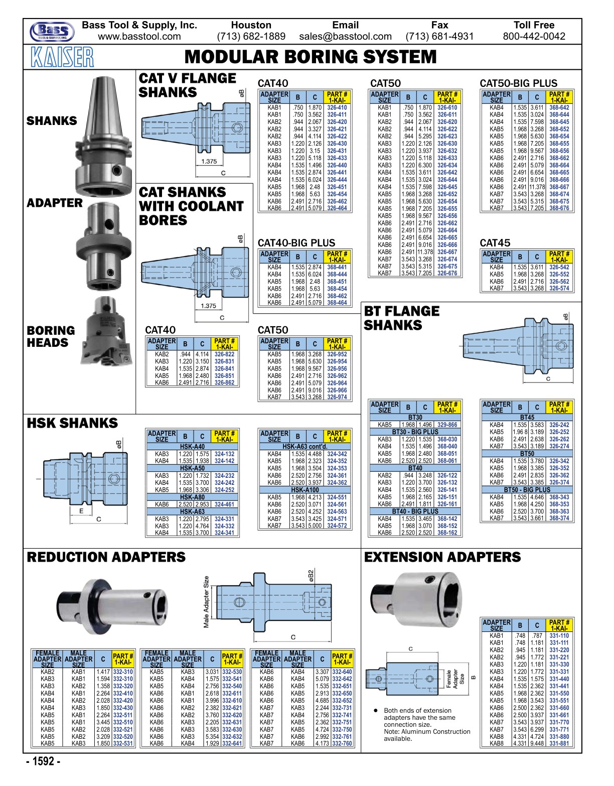 Bass Tool Catalog 2025