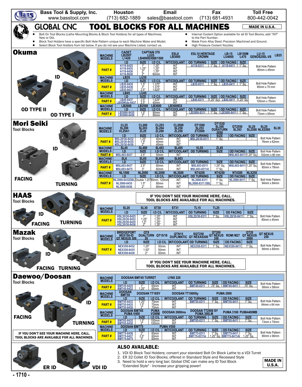Bass Tool Catalog 2025