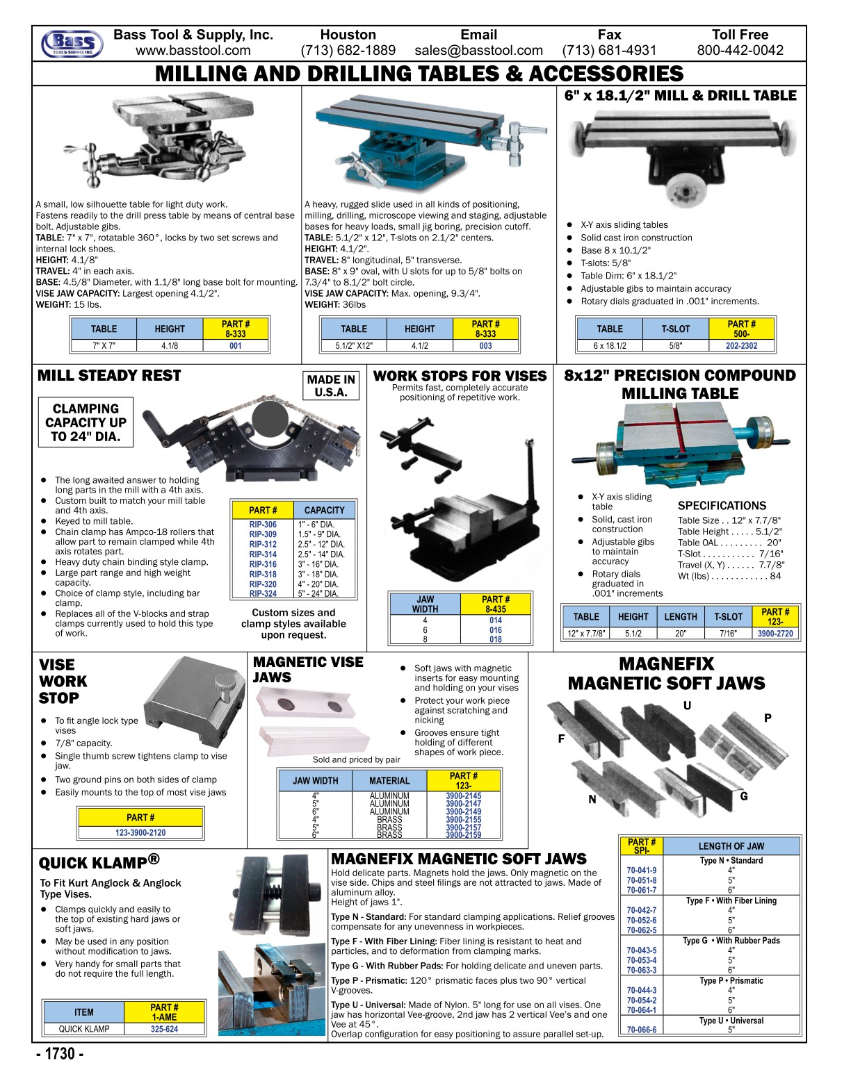 Bass Tool Catalog 2025