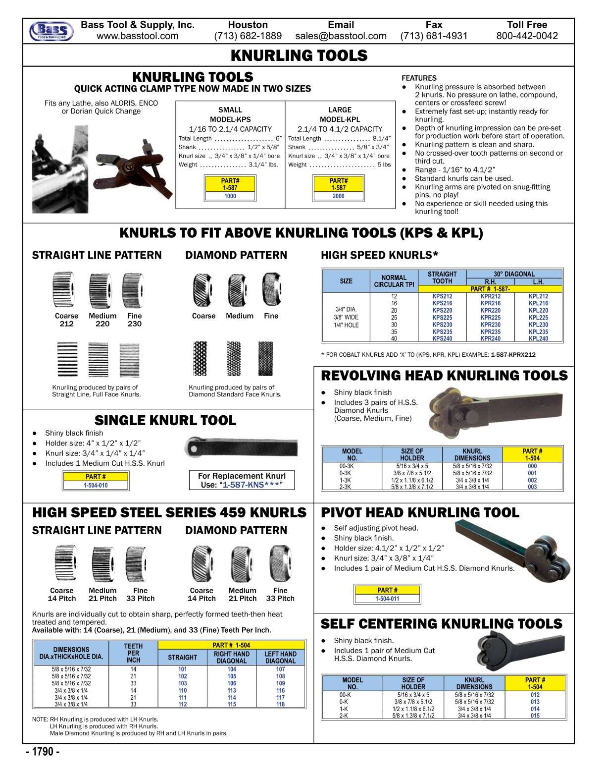 Bass Tool Catalog 2025