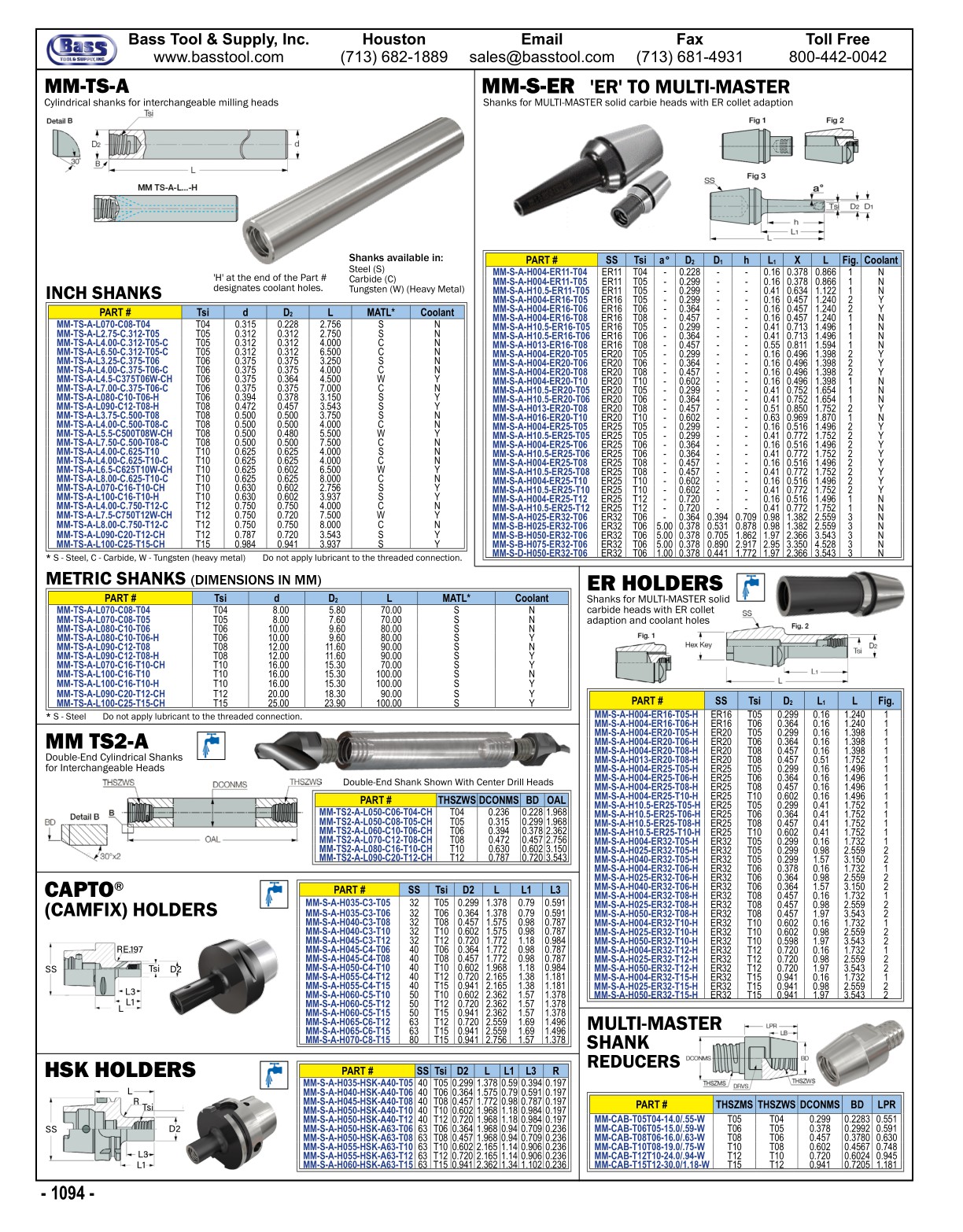 Bass Tool Catalog 2025
