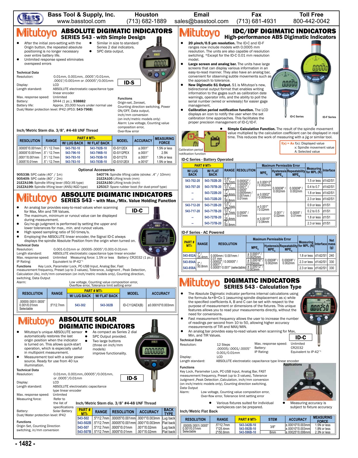 Bass Tool Catalog 2025