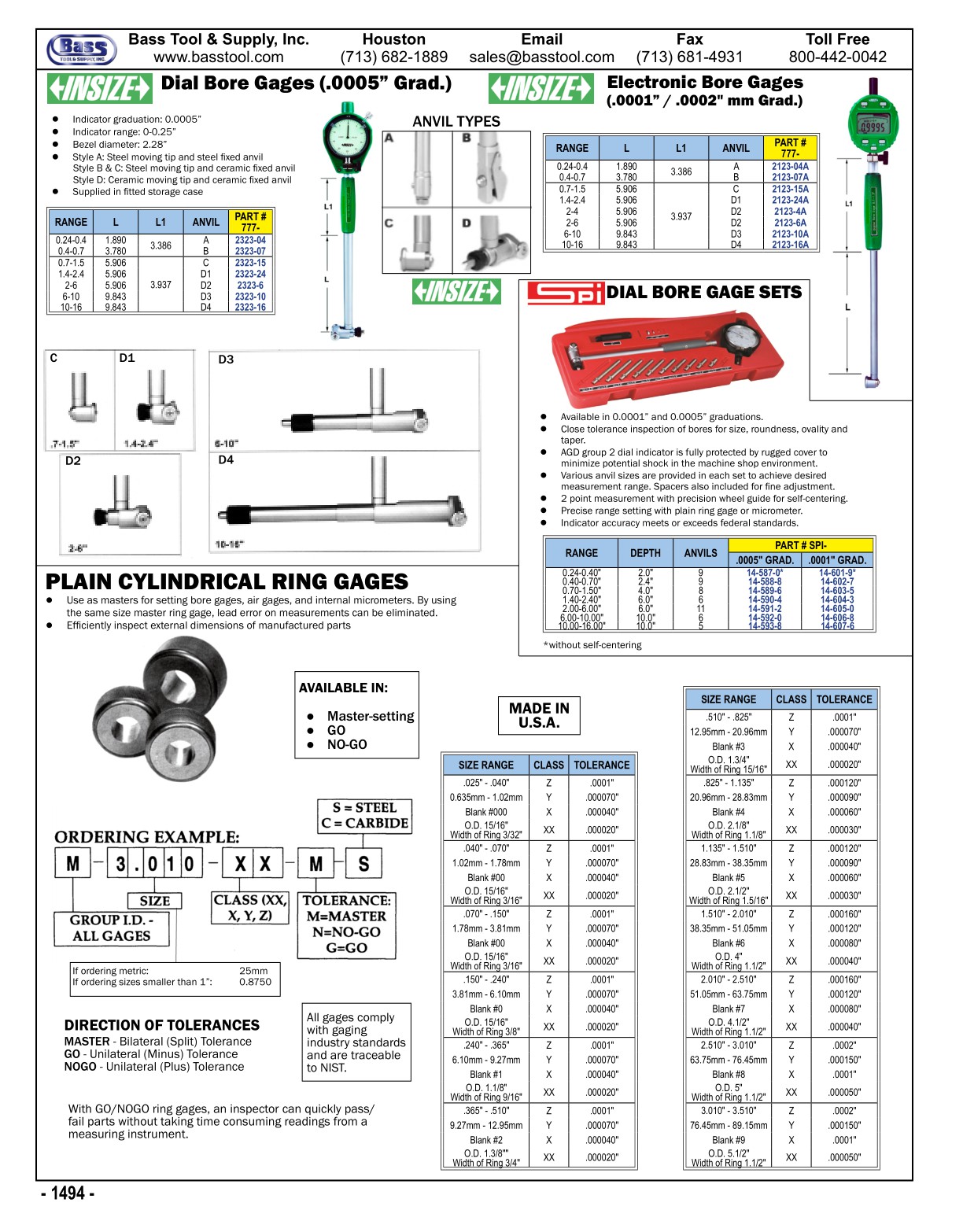 Bass Tool Catalog 2025
