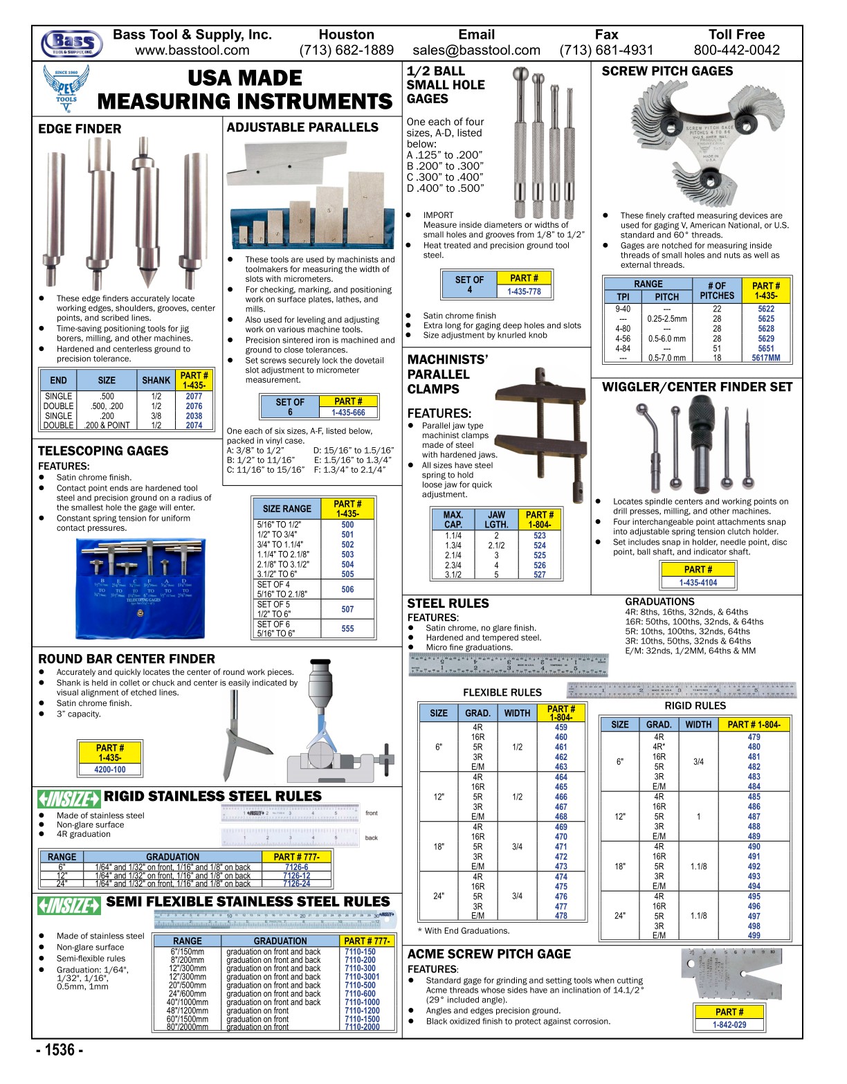 Bass Tool Catalog 2025