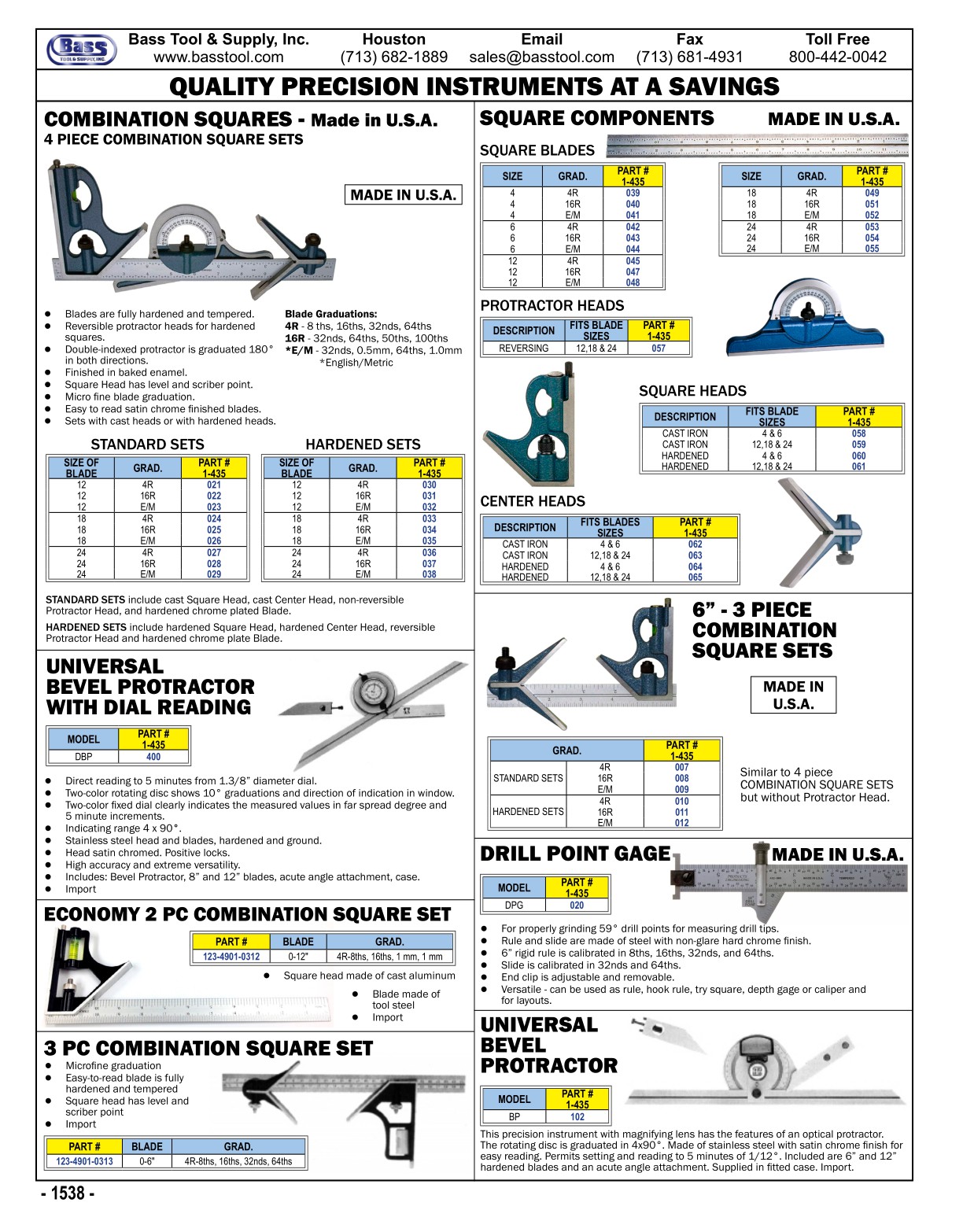 Bass Tool Catalog 2025