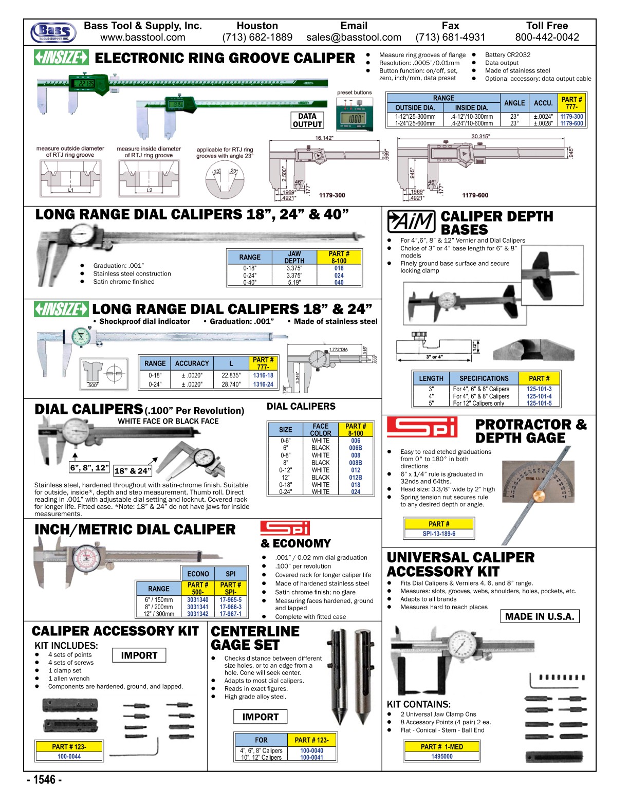 Bass Tool Catalog 2025