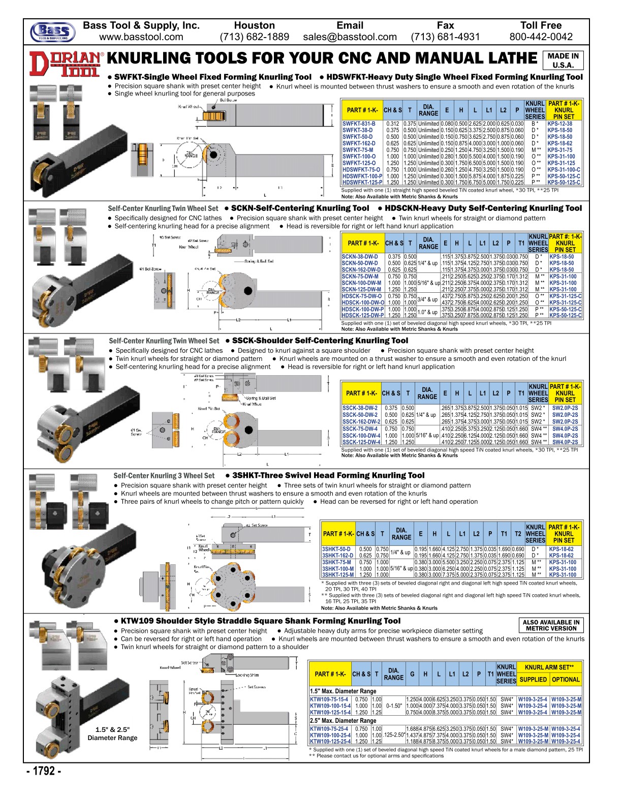 Bass Tool Catalog 2025