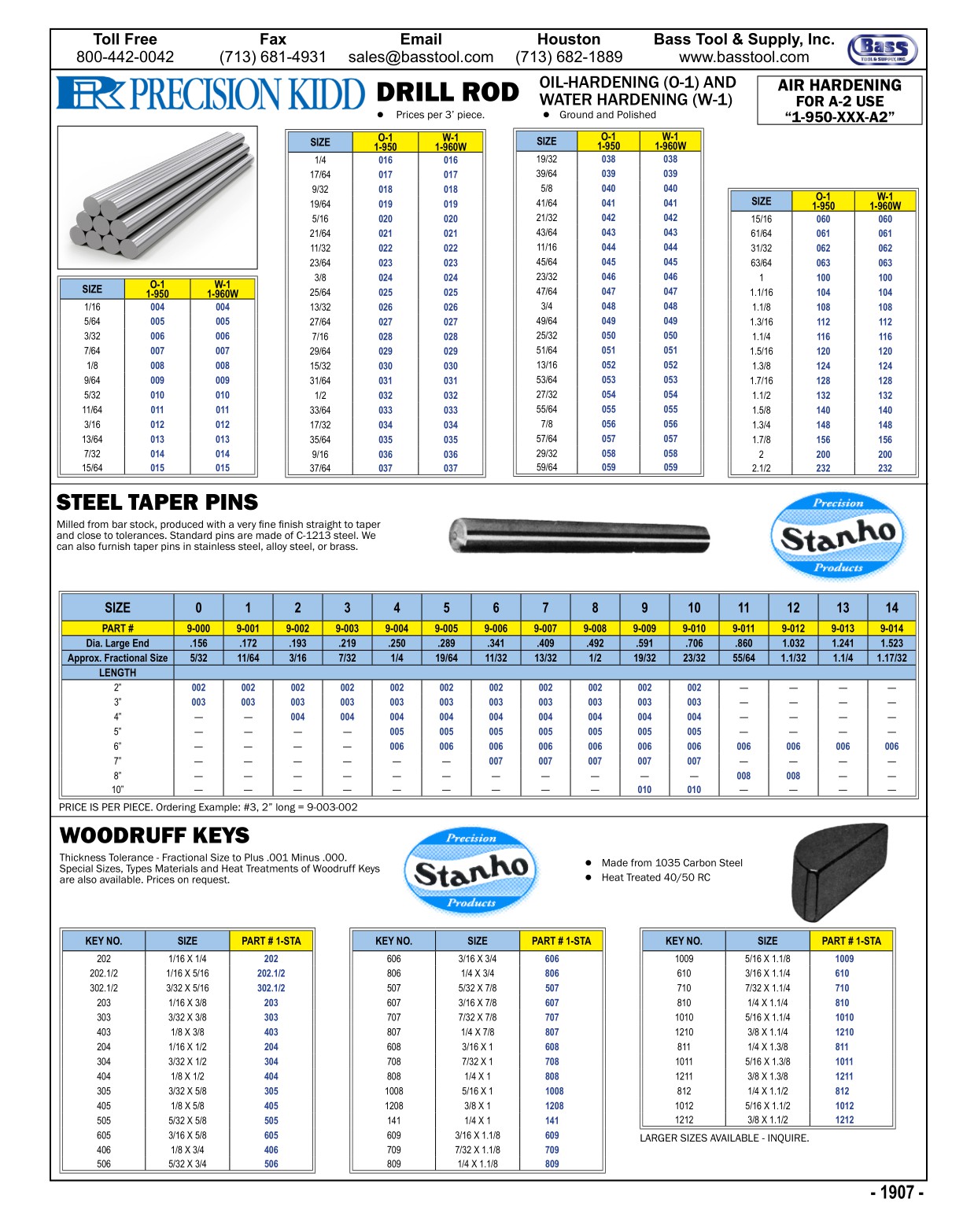 Bass Tool Catalog 2025
