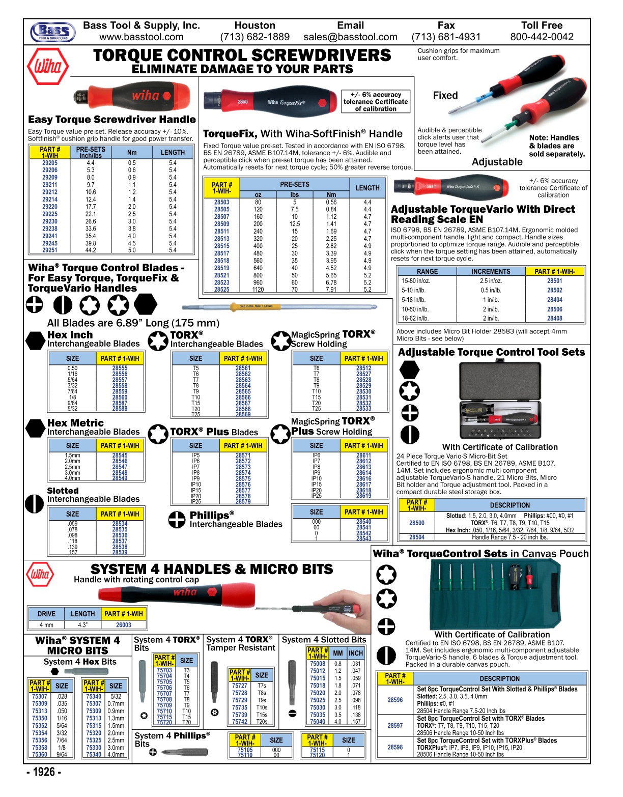 Bass Tool Catalog 2025