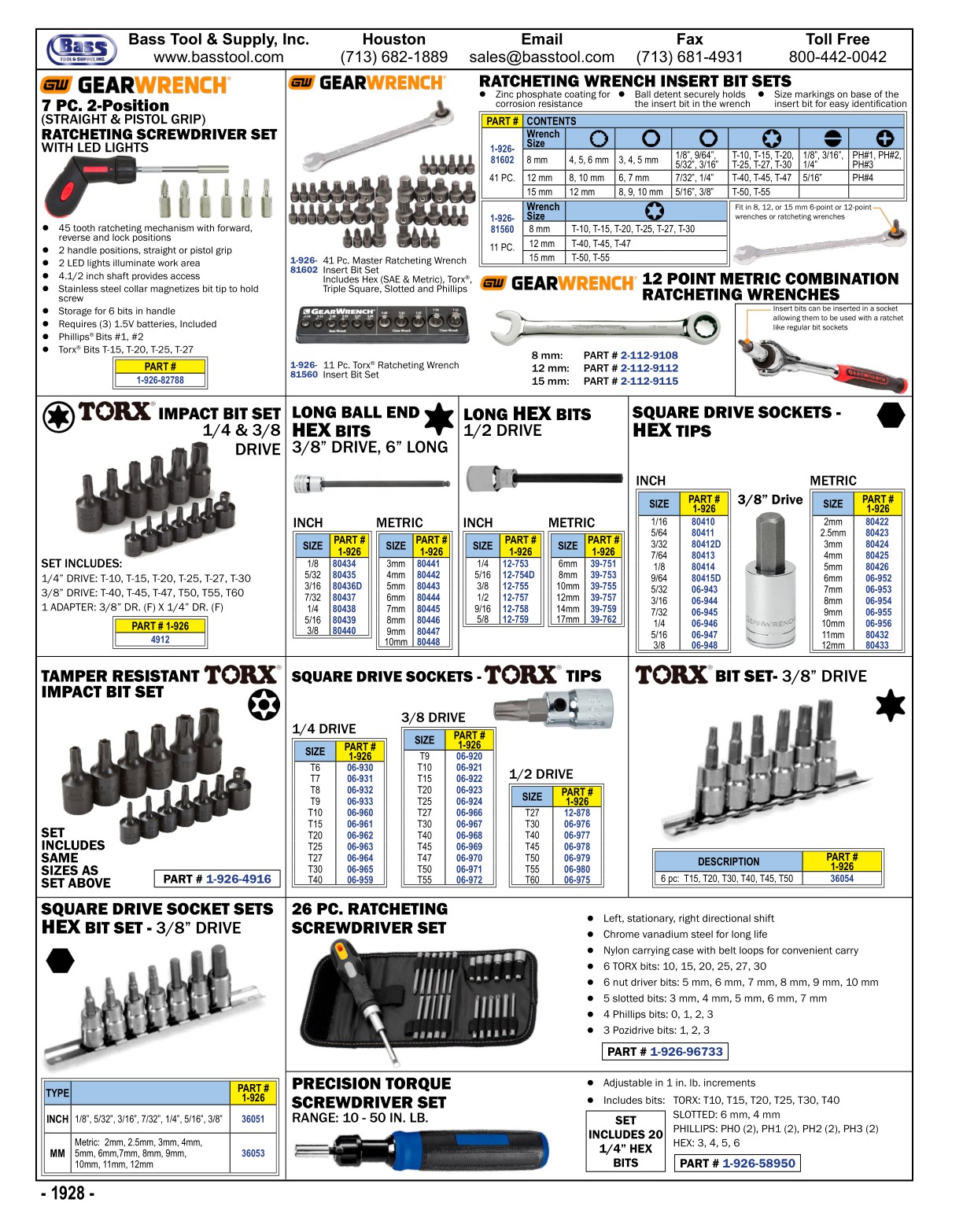 Bass Tool Catalog 2025