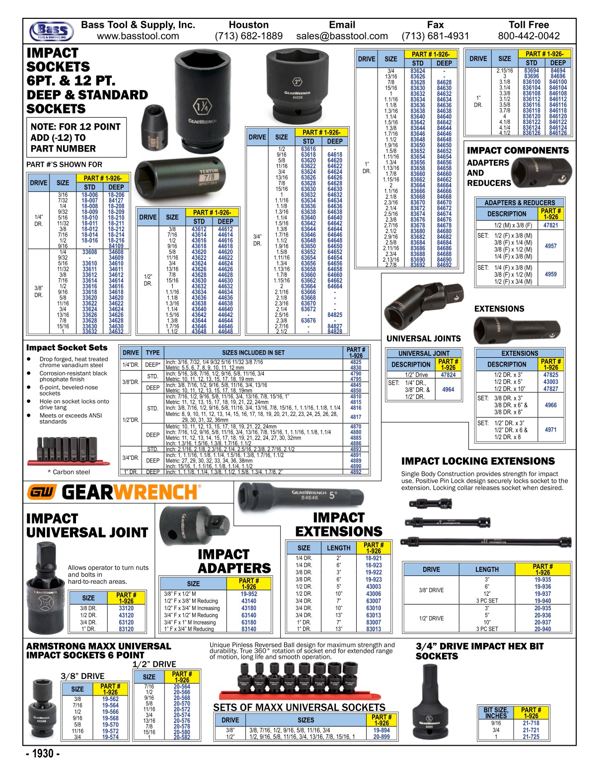 Bass Tool Catalog 2025