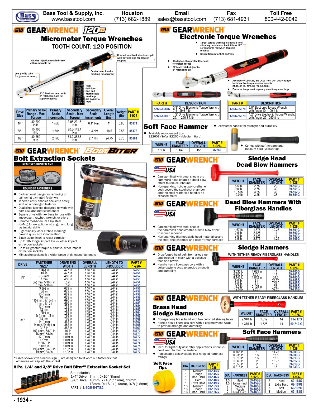 Bass Tool Catalog 2025