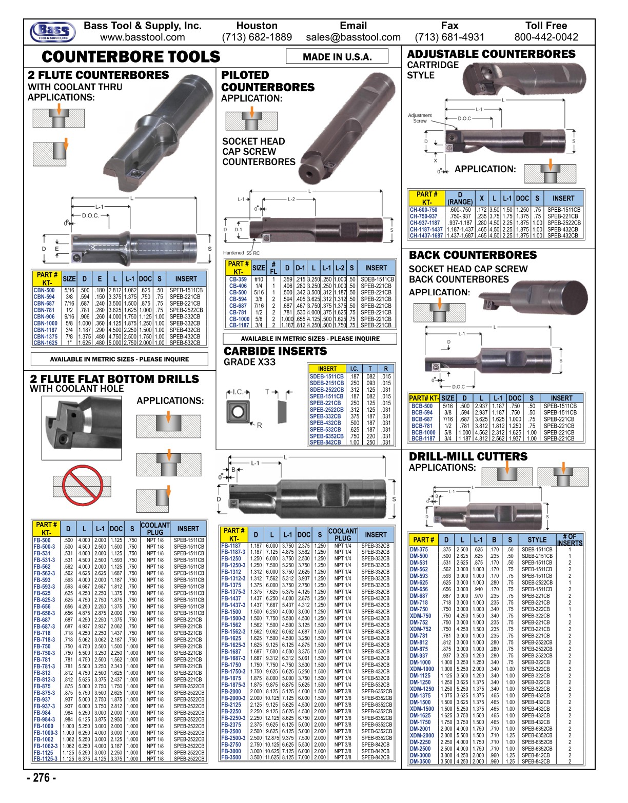 Bass Tool Catalog 2025