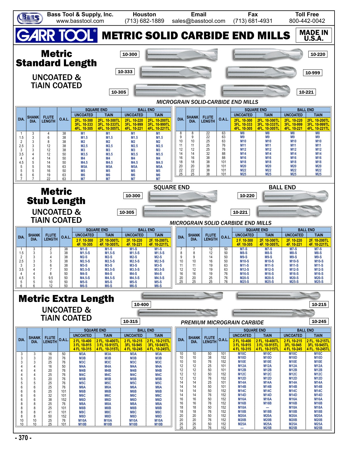 Bass Tool Catalog 2025