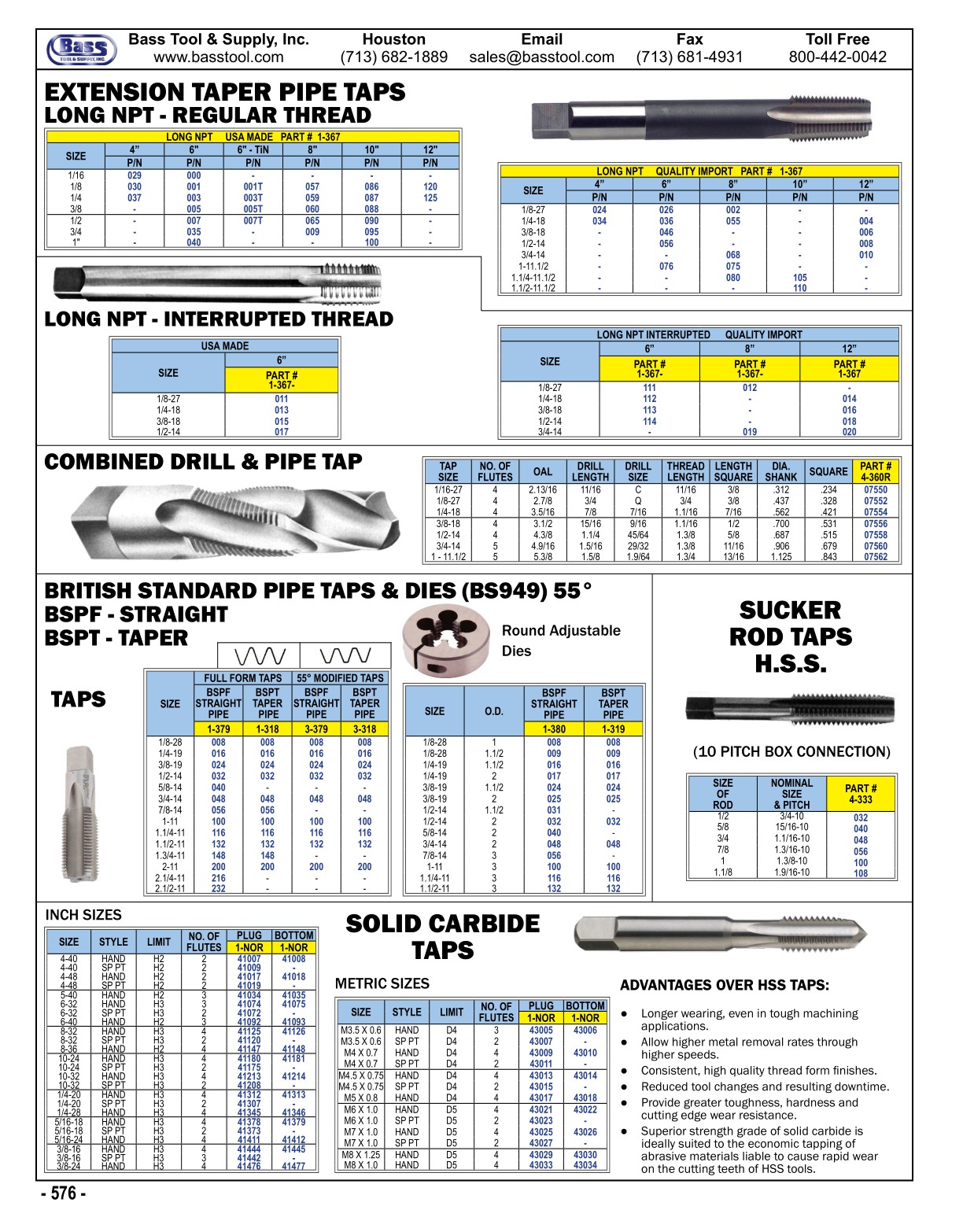 Bass Tool Catalog 2025