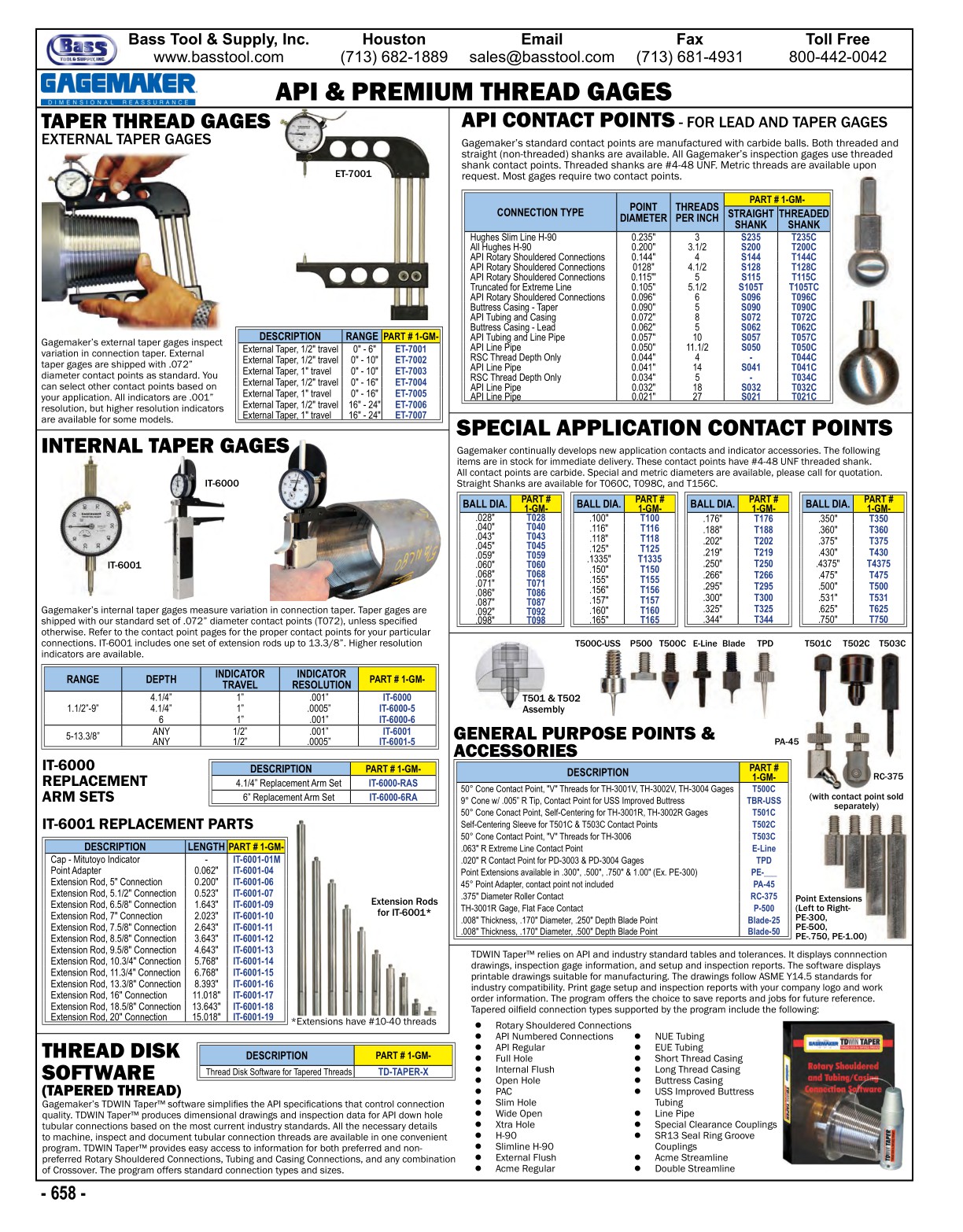 Bass Tool Catalog 2025