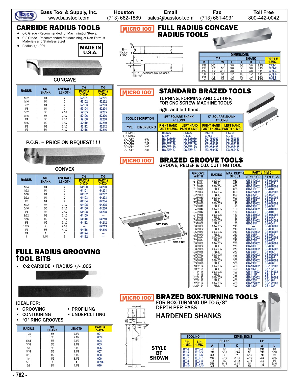 Bass Tool Catalog 2025