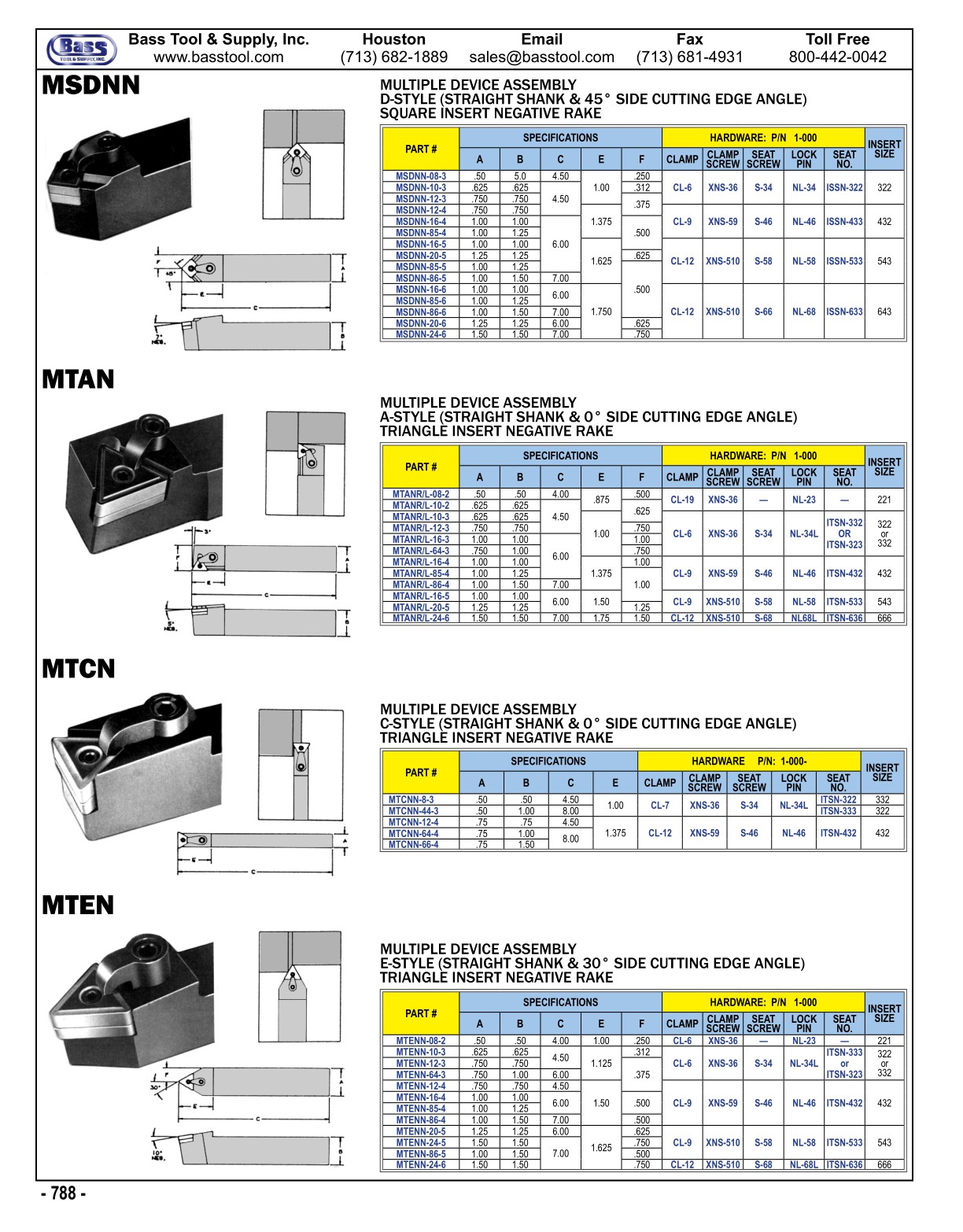 Bass Tool Catalog 2025