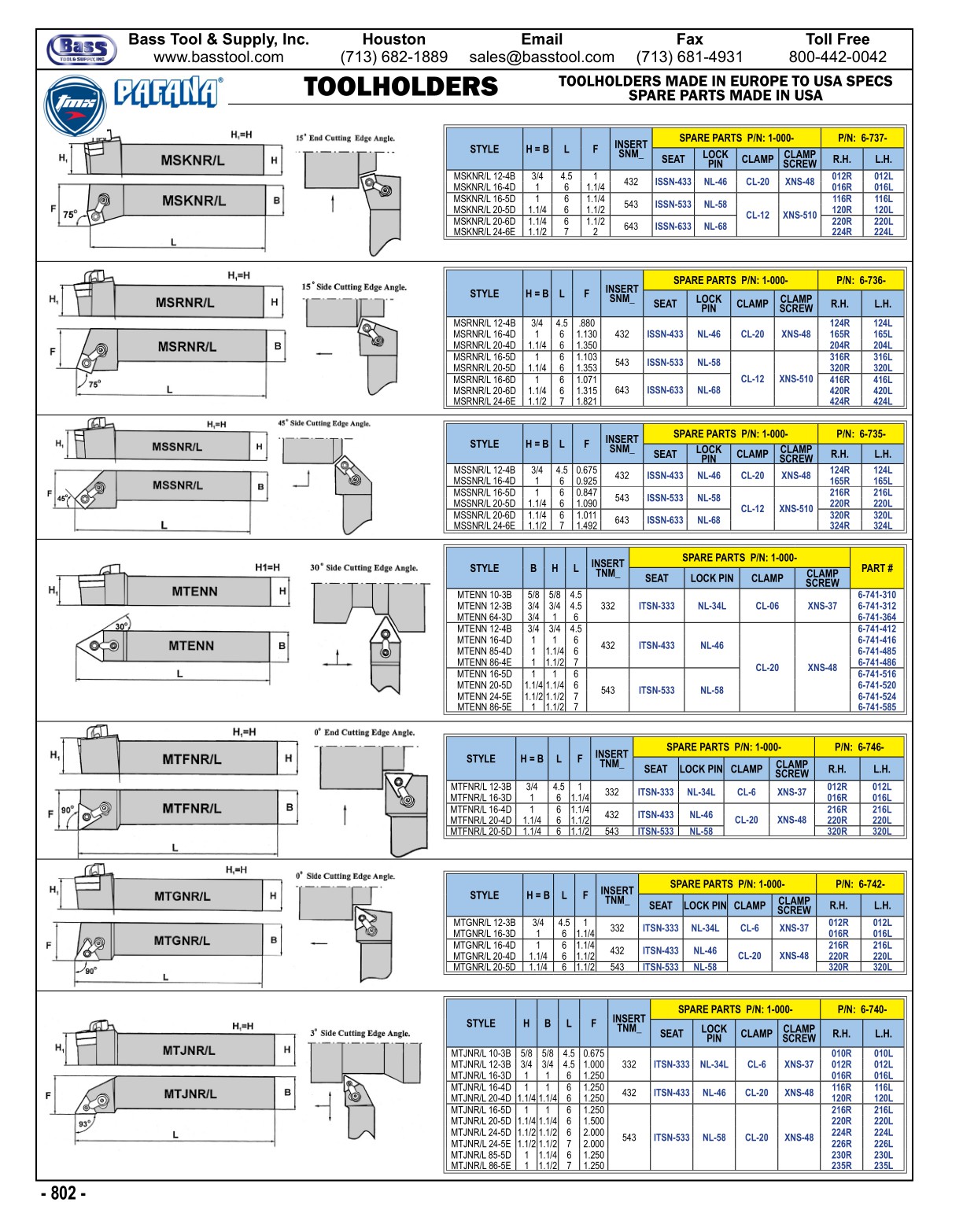 Bass Tool Catalog 2025