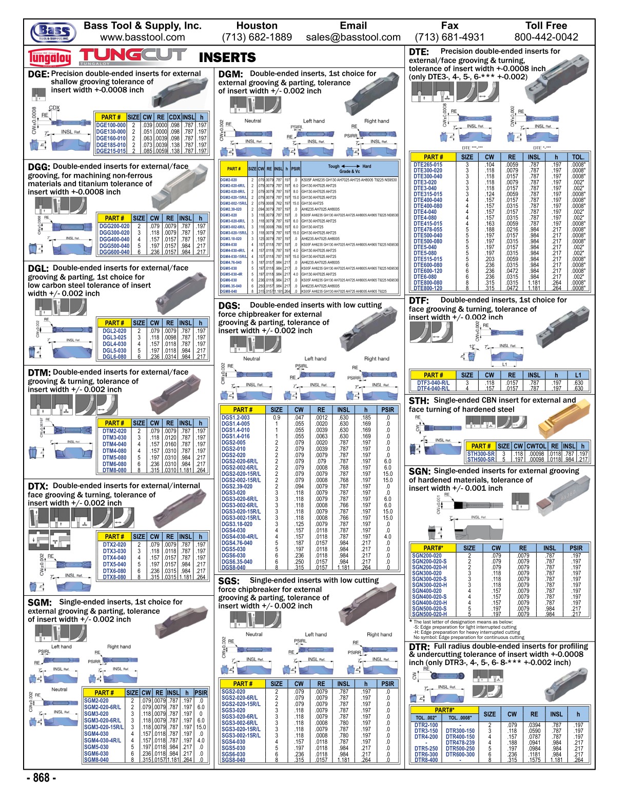 Bass Tool Catalog 2025