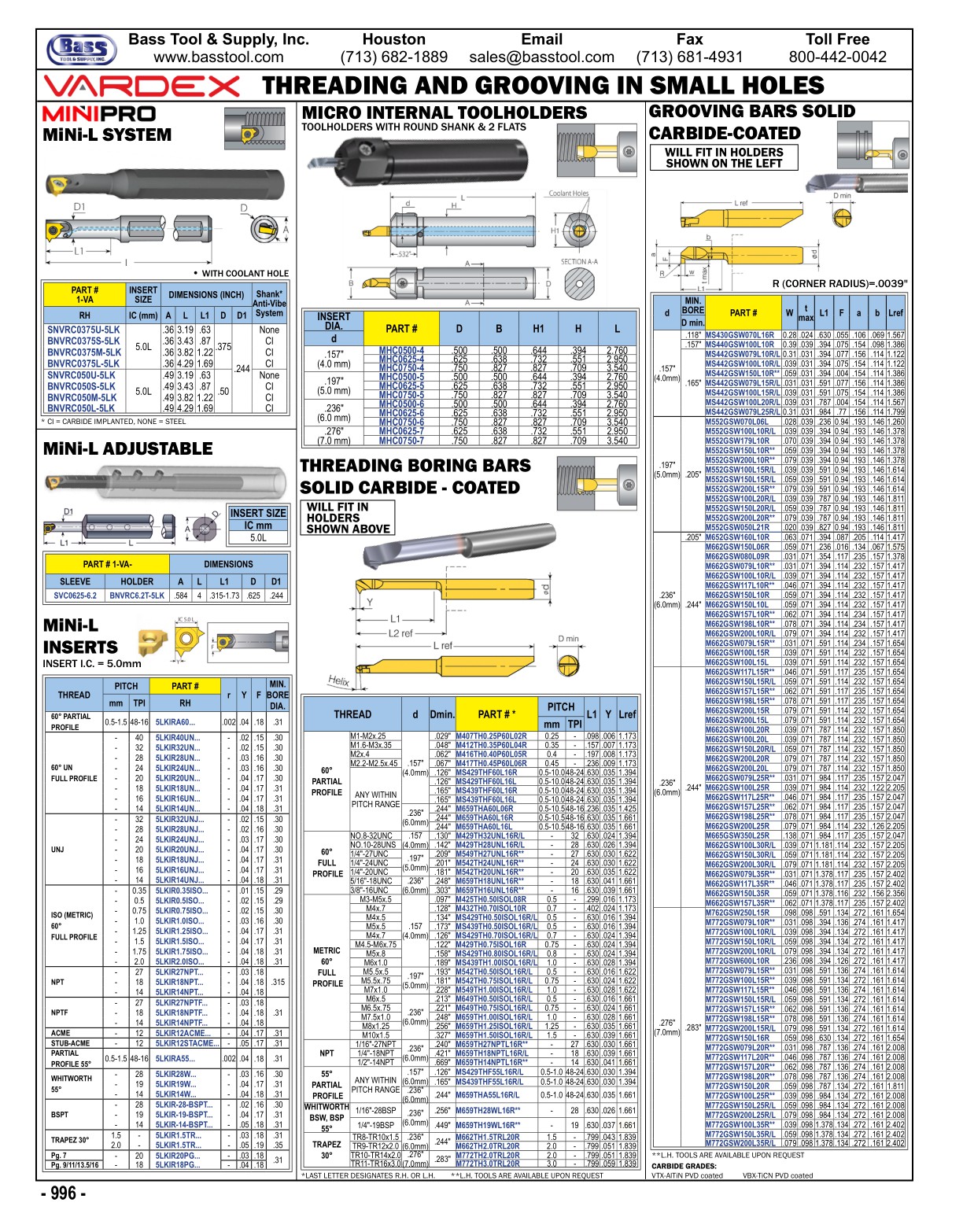 Bass Tool Catalog 2025