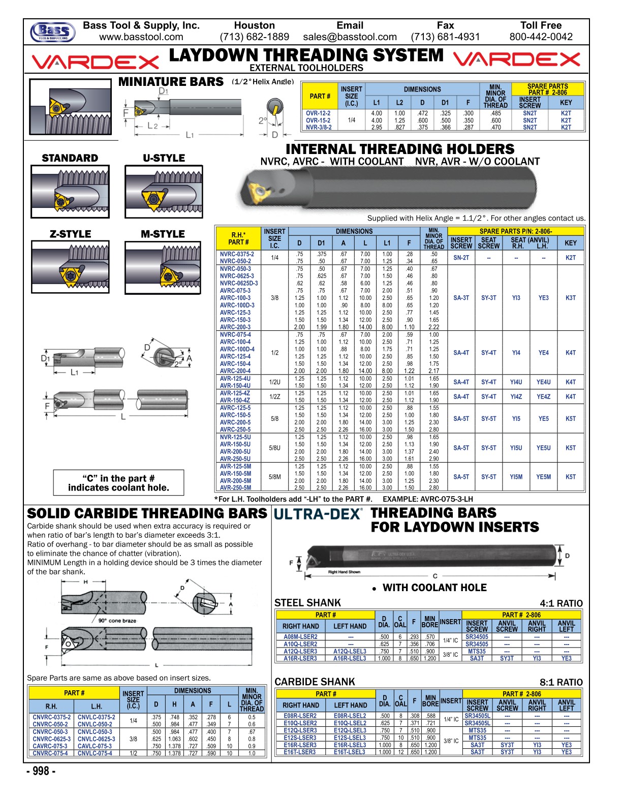 Bass Tool Catalog 2025