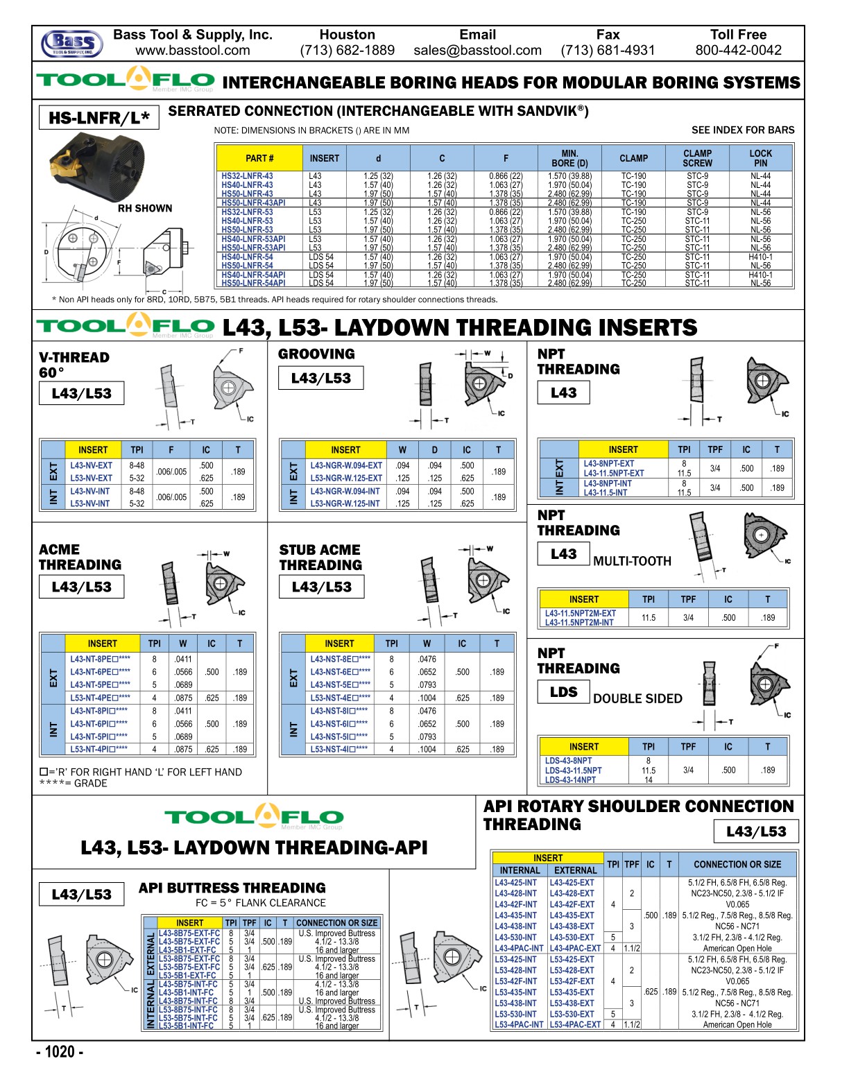 Bass Tool Catalog 2025