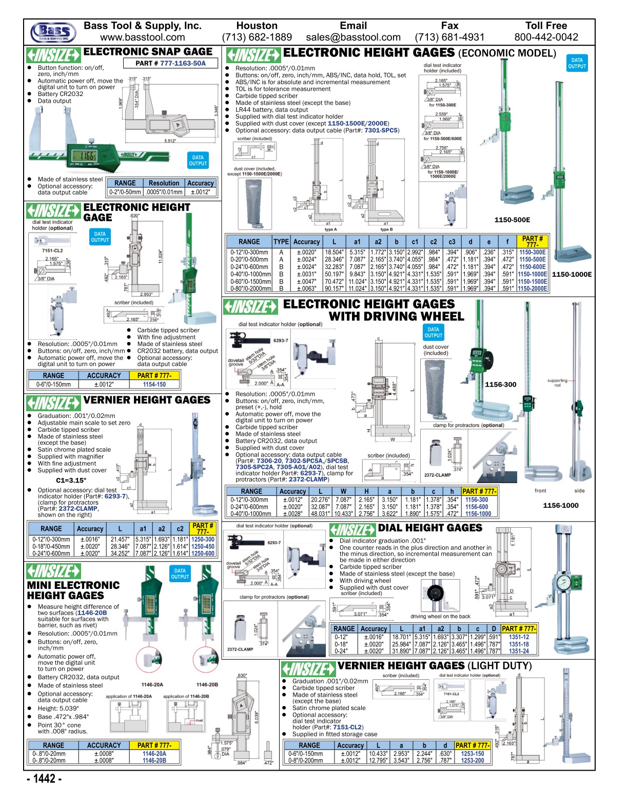 Bass Tool Catalog 2025