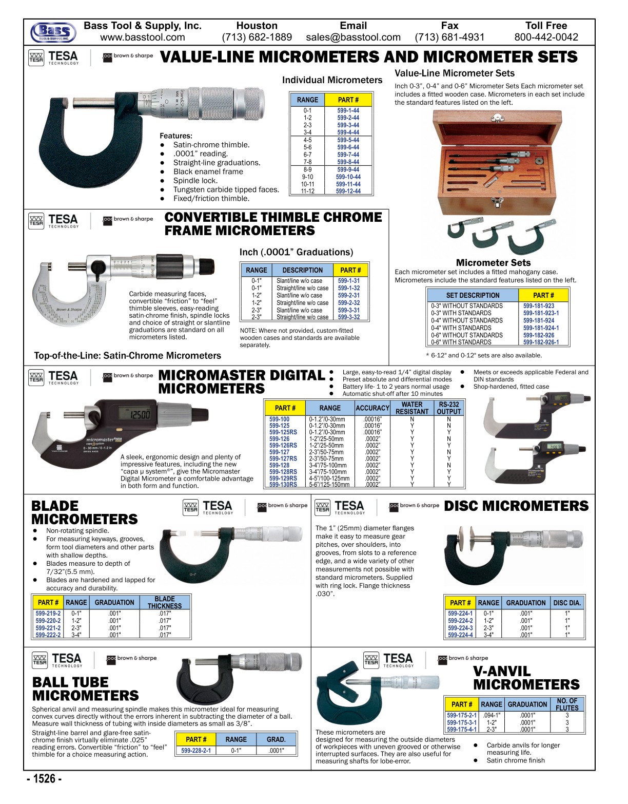 Bass Tool Catalog 2025