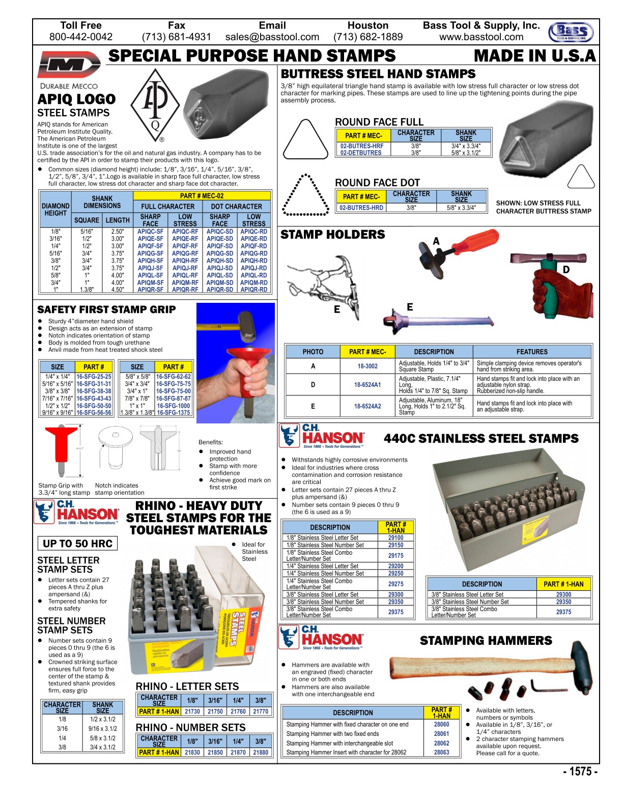 Bass Tool Catalog 2025