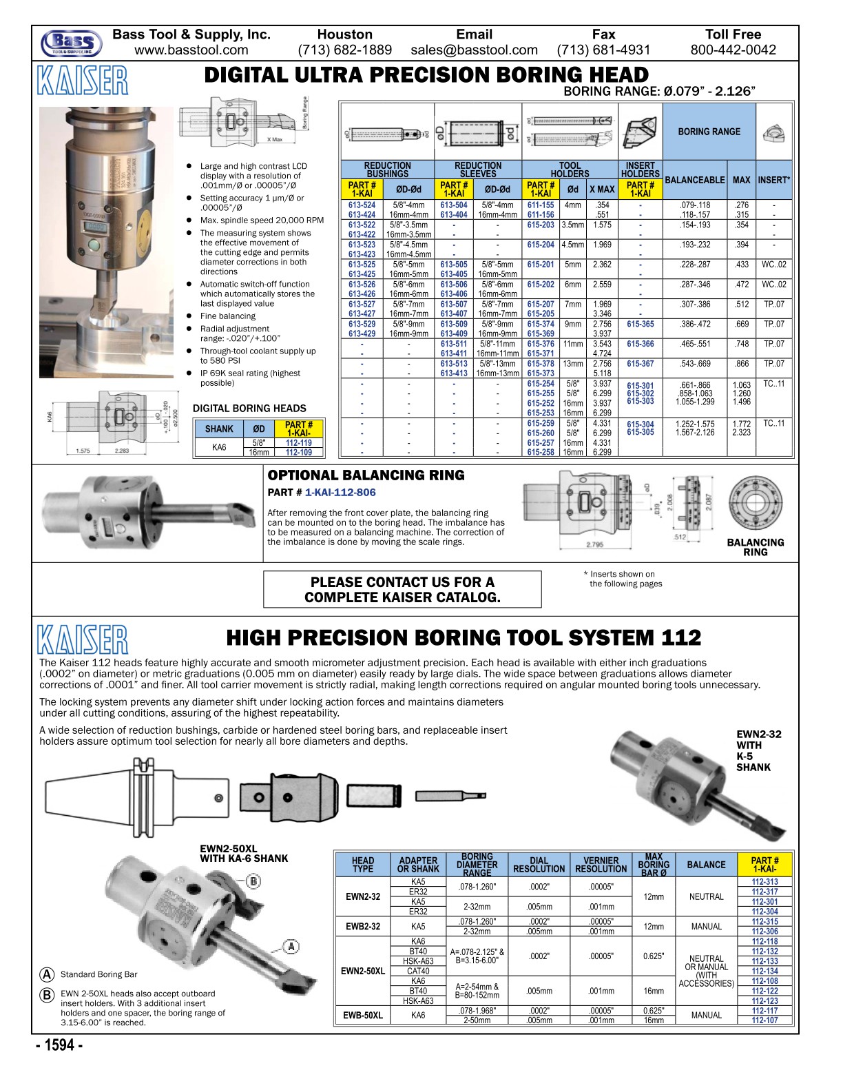 Bass Tool Catalog 2025