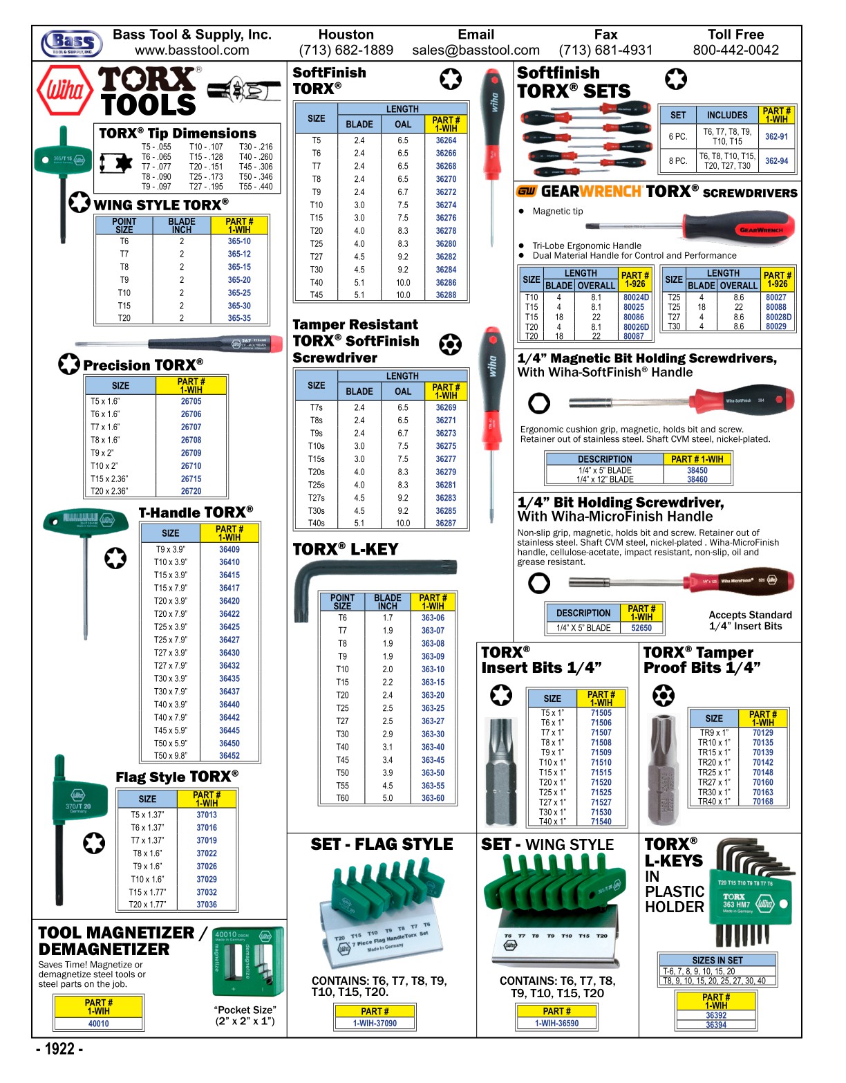 Bass Tool Catalog 2025