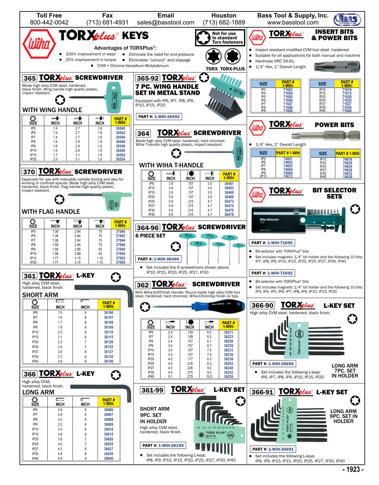 Bass Tool Catalog 2025