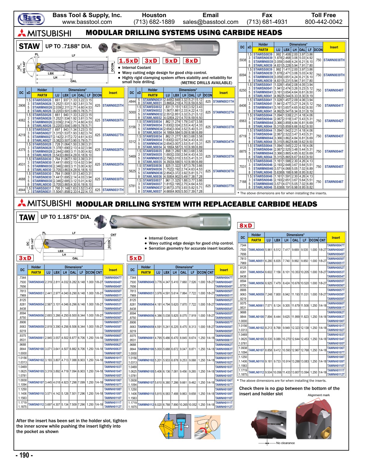 Bass Tool Catalog 2025