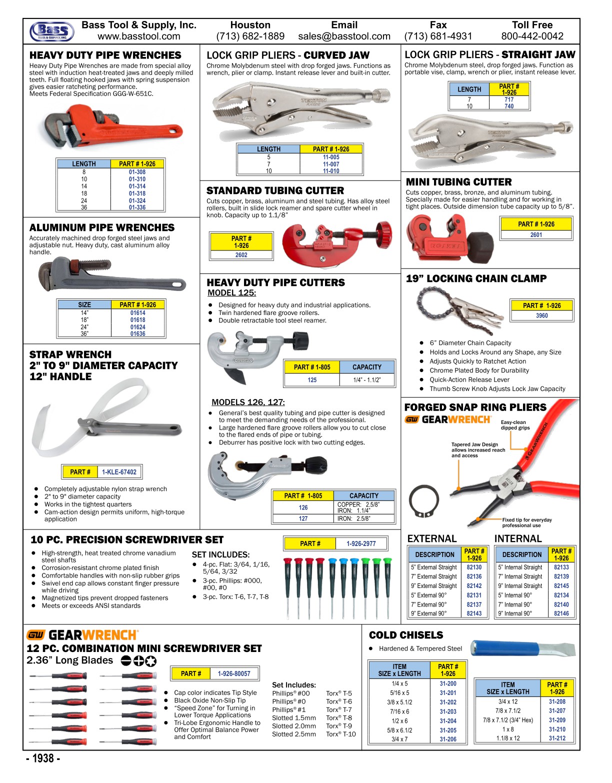 Bass Tool Catalog 2025