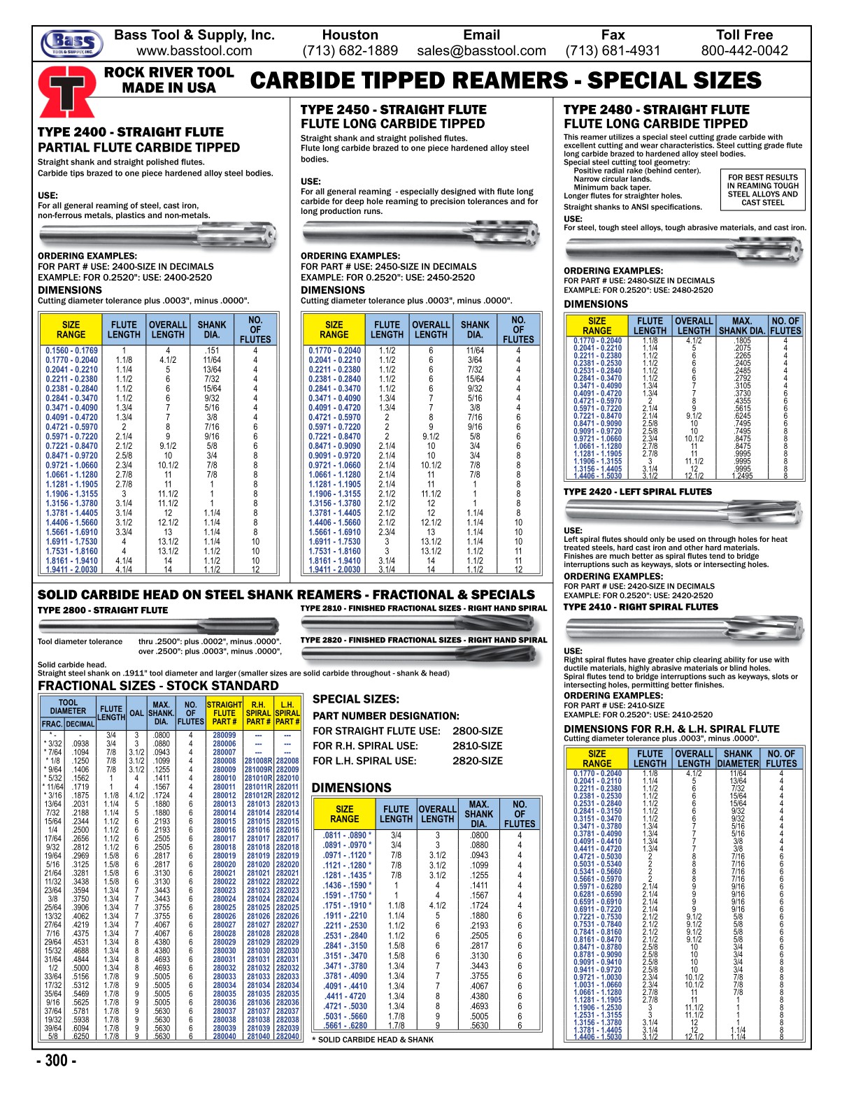 Bass Tool Catalog 2025