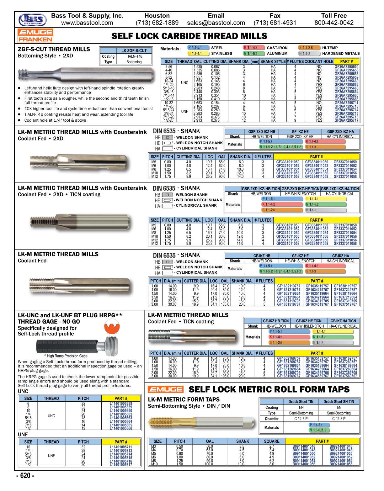 Bass Tool Catalog 2025