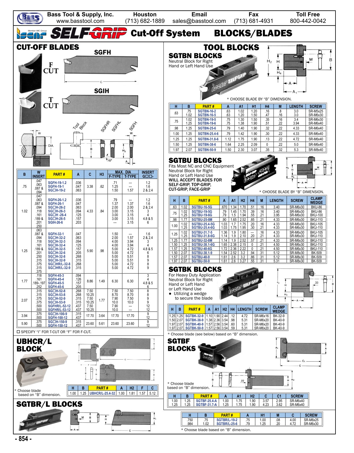 Bass Tool Catalog 2025